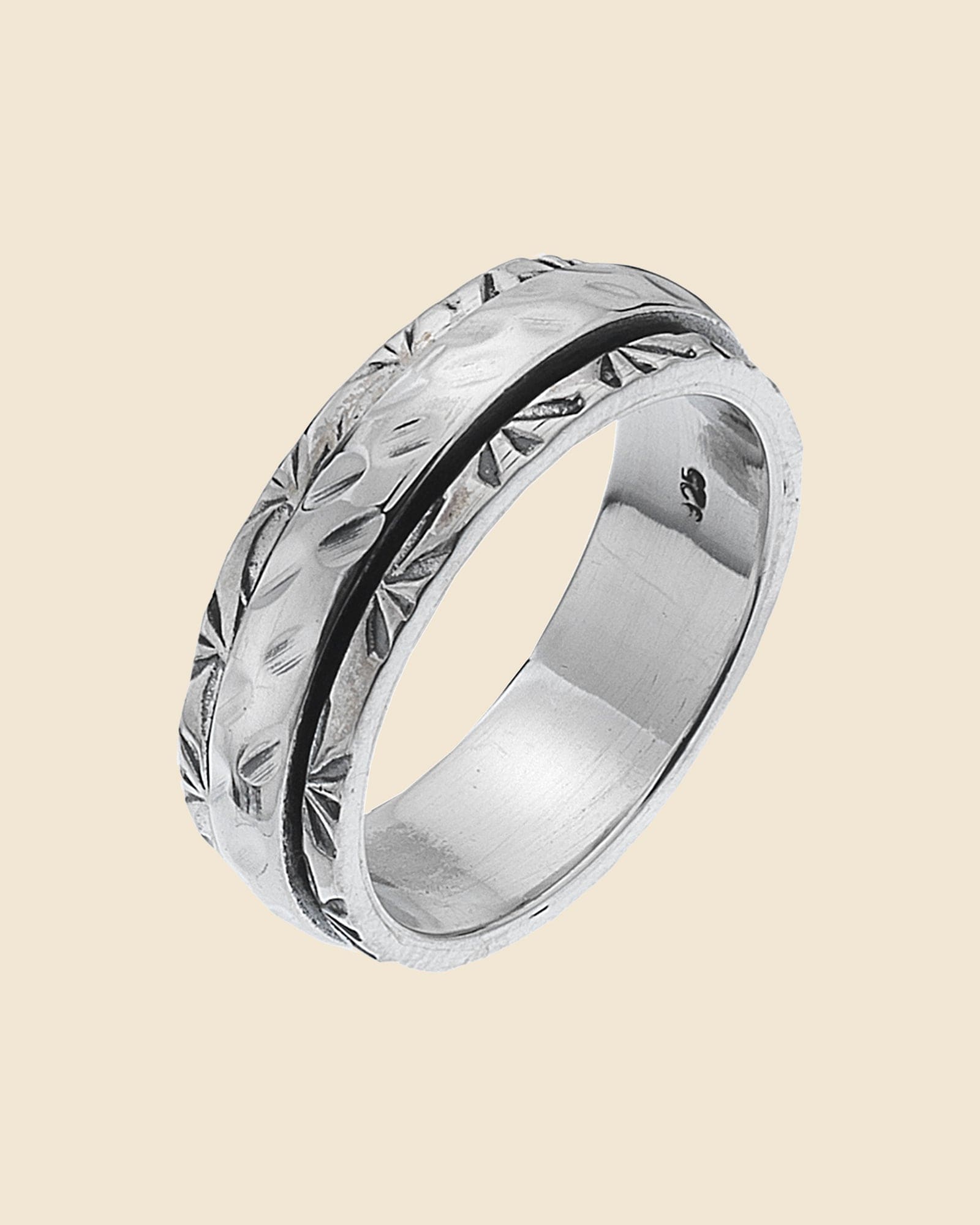 Sterling Silver Texture Spinner Ring